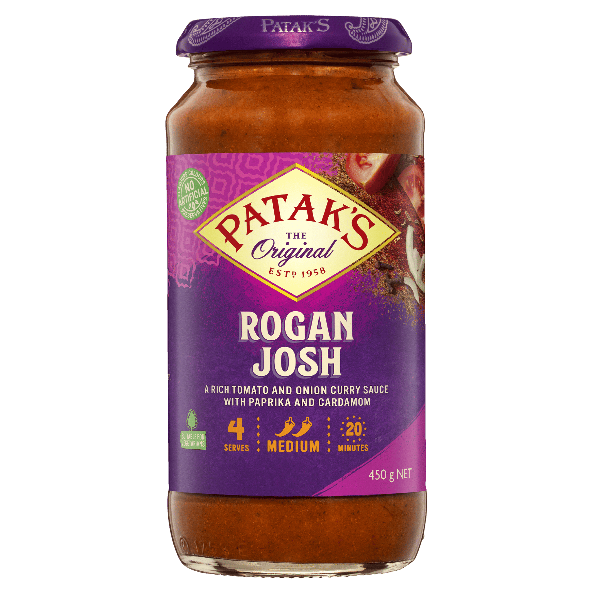 Patak’s Rogan Josh Simmer Sauce 450g - Patak's Indian Curry Products ...